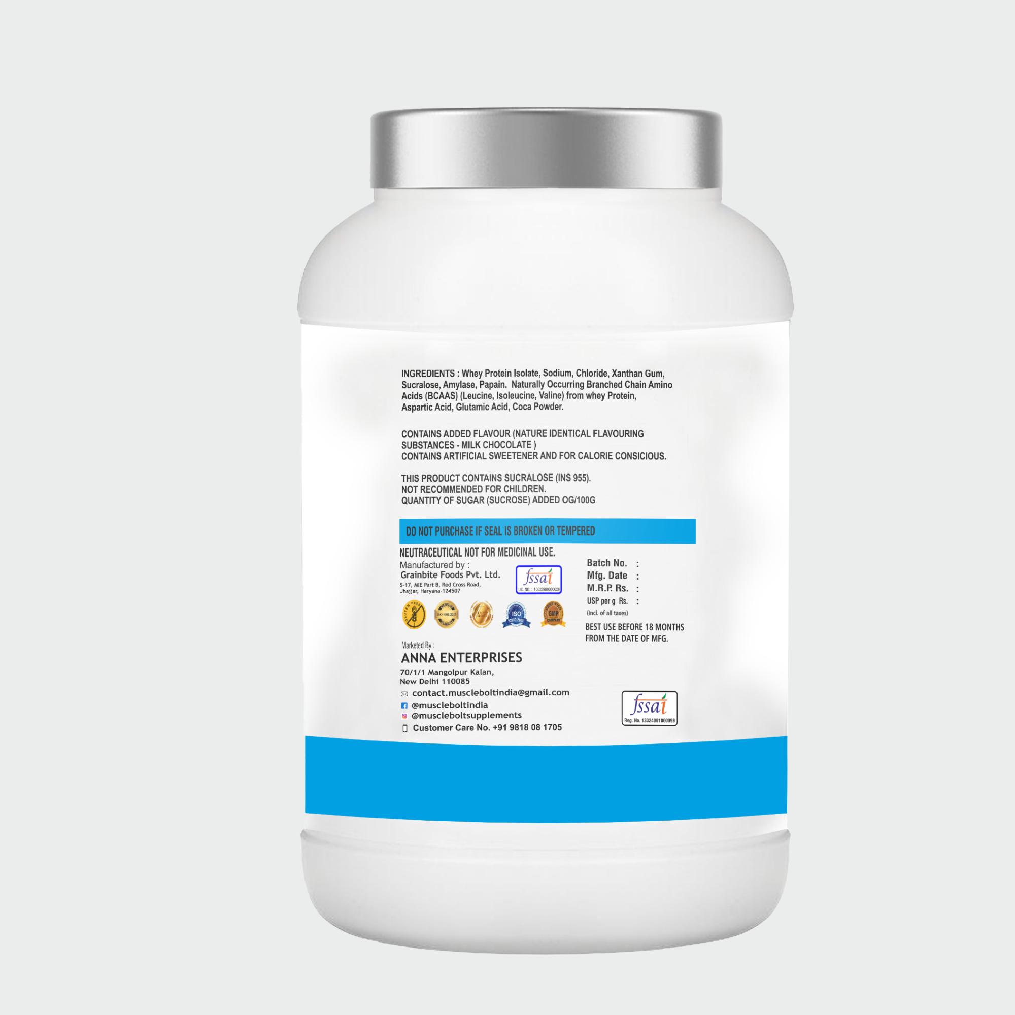 MUSCLEBOLT ISO Whey With 26G Protien, 6.3G BCAA | 13.2G EAA (30 ...